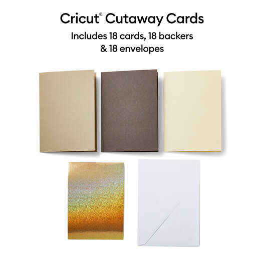 Cutaway Cards, Neutrals Sampler - R10 (18 ct) | Cricut Shop