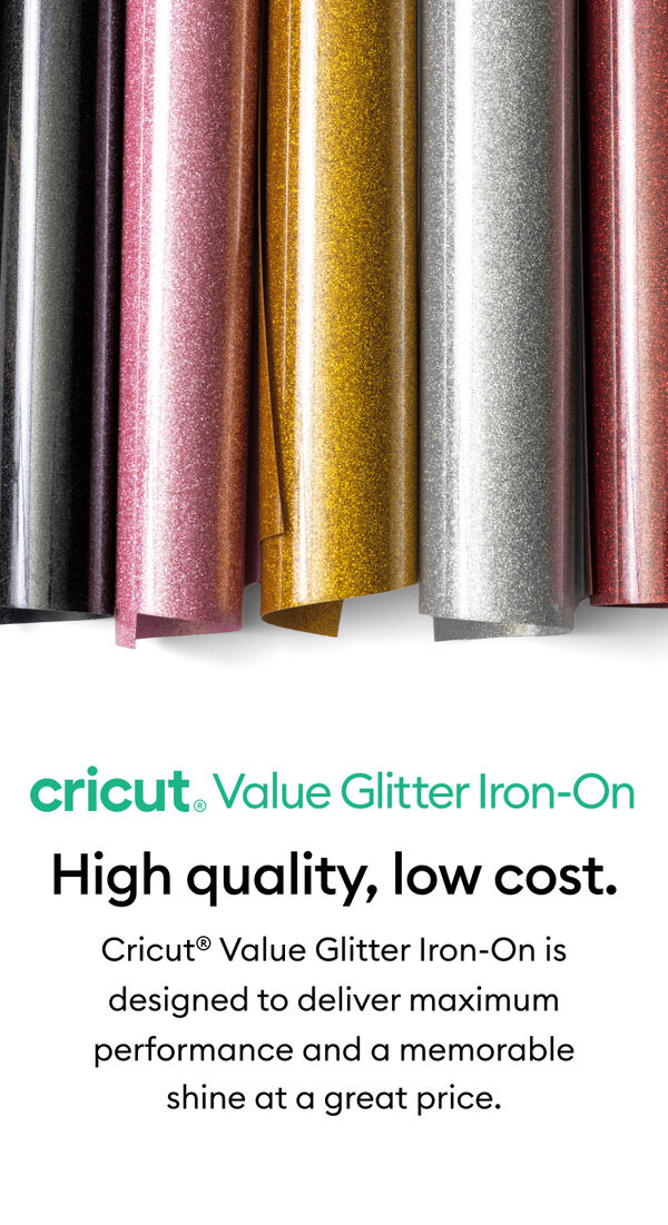 Value Glitter Iron-On (10 in x 8 ft) | Cricut Shop