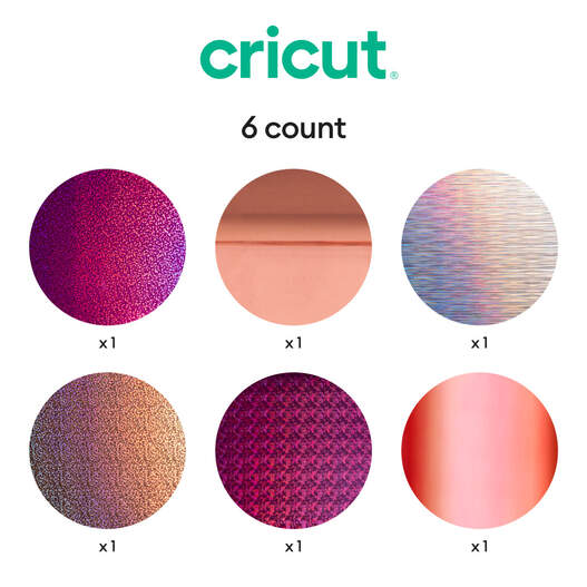 Pink Sampler (6 ct) - Cricut Permanent Holographic Vinyl