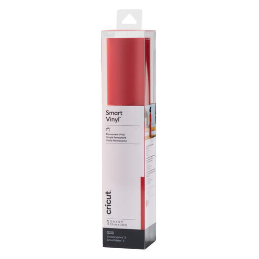 Red Cricut Smart Vinyl - Permanent Roll (12 ft)