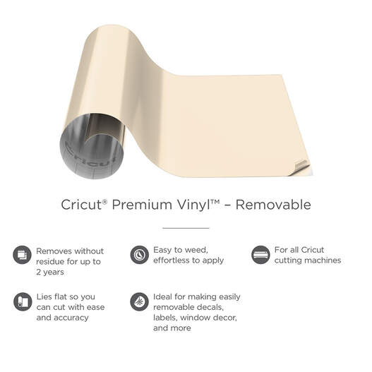 Cream Cricut Premium Removable Vinyl
