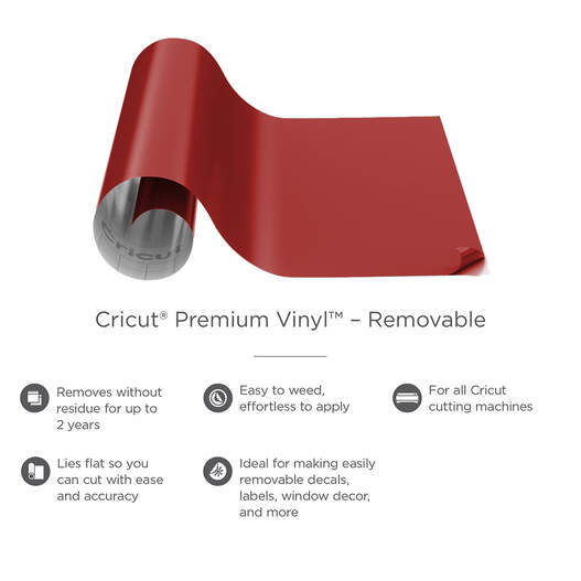 Cardinal-Red Cricut Premium Removable Vinyl