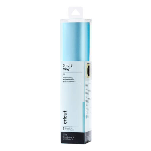 Light-Blue Cricut Smart Vinyl Shimmer - Permanent, 12 Foot Roll