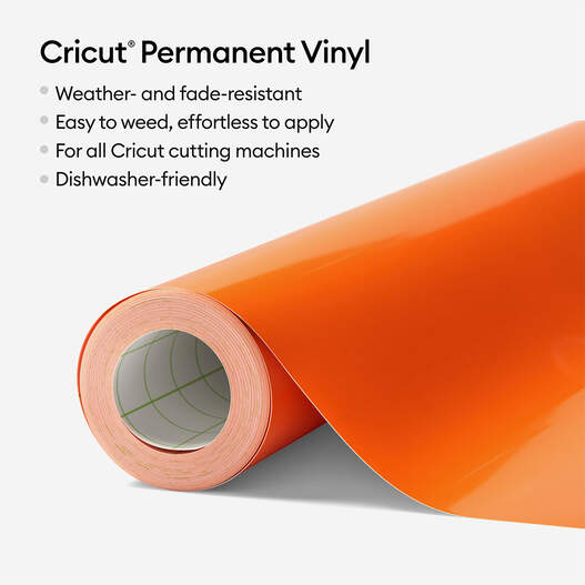Dark Orange Cricut Permanent (15 ft) Vinyl - Adhesive Vinyl