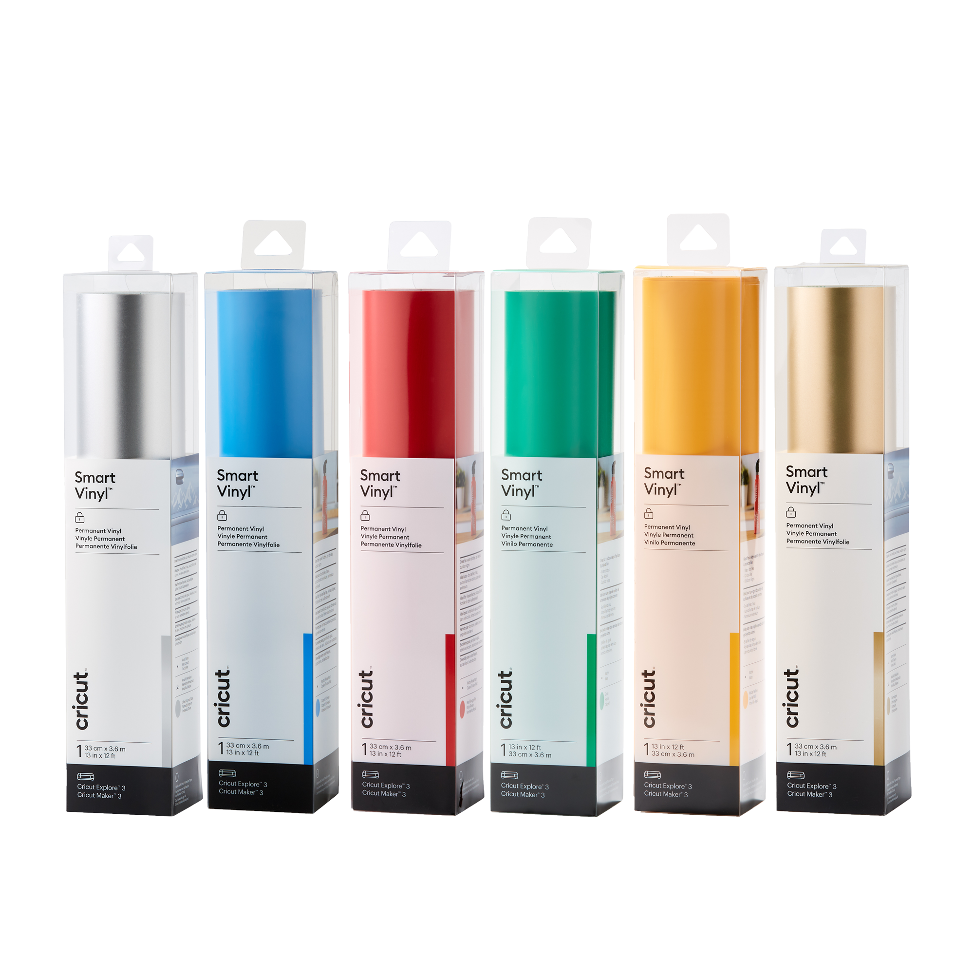Smart Permanent Vinyl Long Rolls Bundle (3.7m / 12 ft) | Cricut Shop