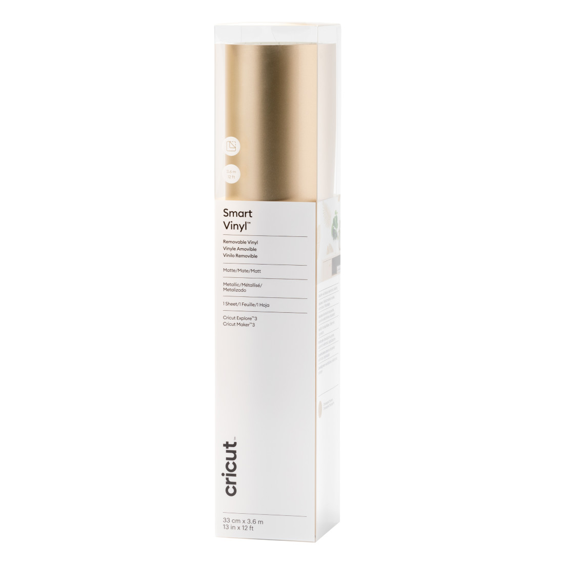 Matte Metallic Smart Vinyl™ – Removable, Champagne (12 ft) | Cricut Shop