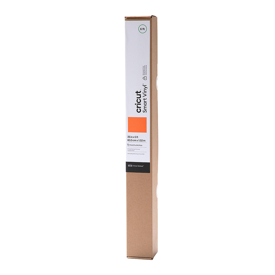 Orange Cricut Smart Vinyl - Permanent, 25 in x 5 ft Roll
