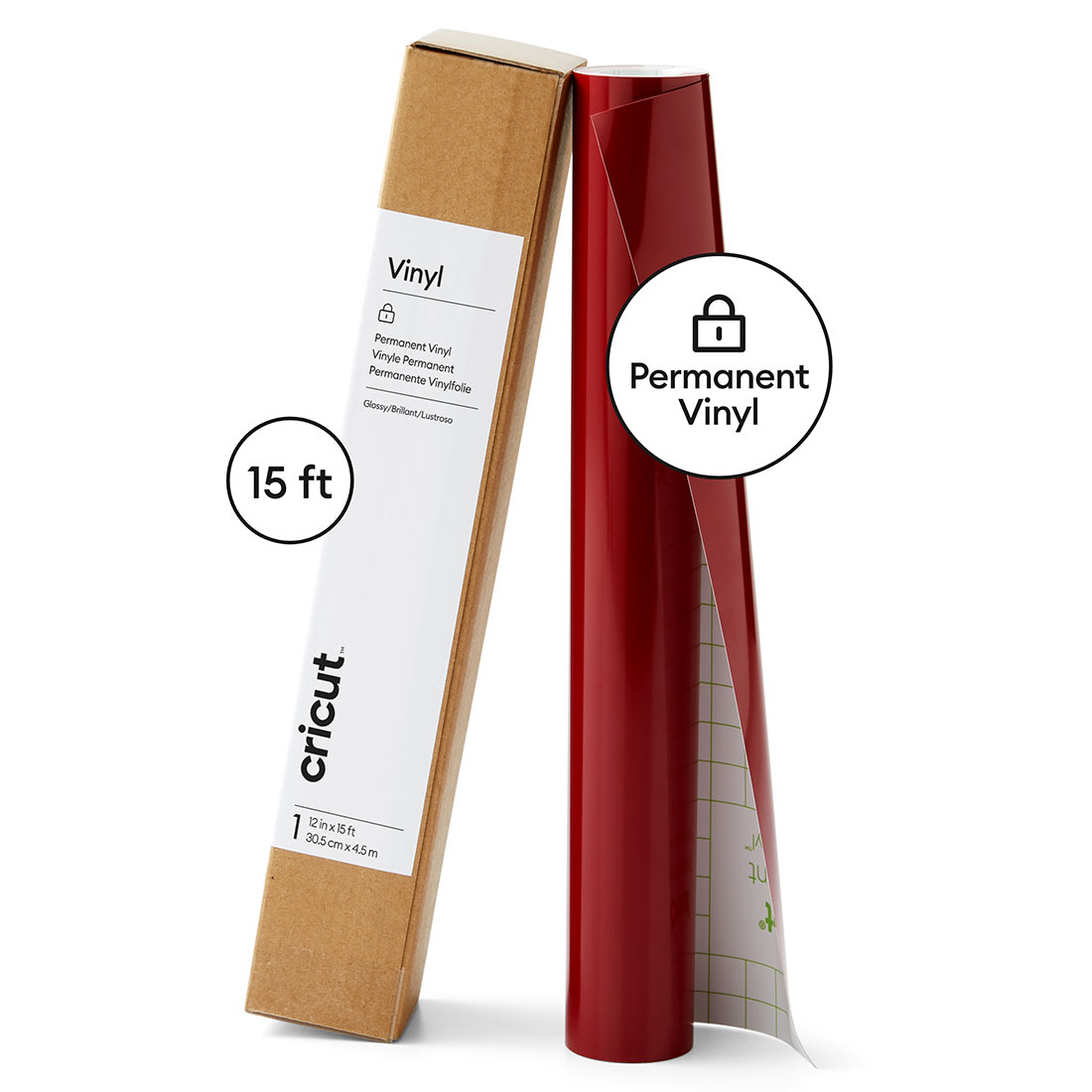 Dark Red Cricut Permanent (15 ft) Vinyl - Adhesive Vinyl