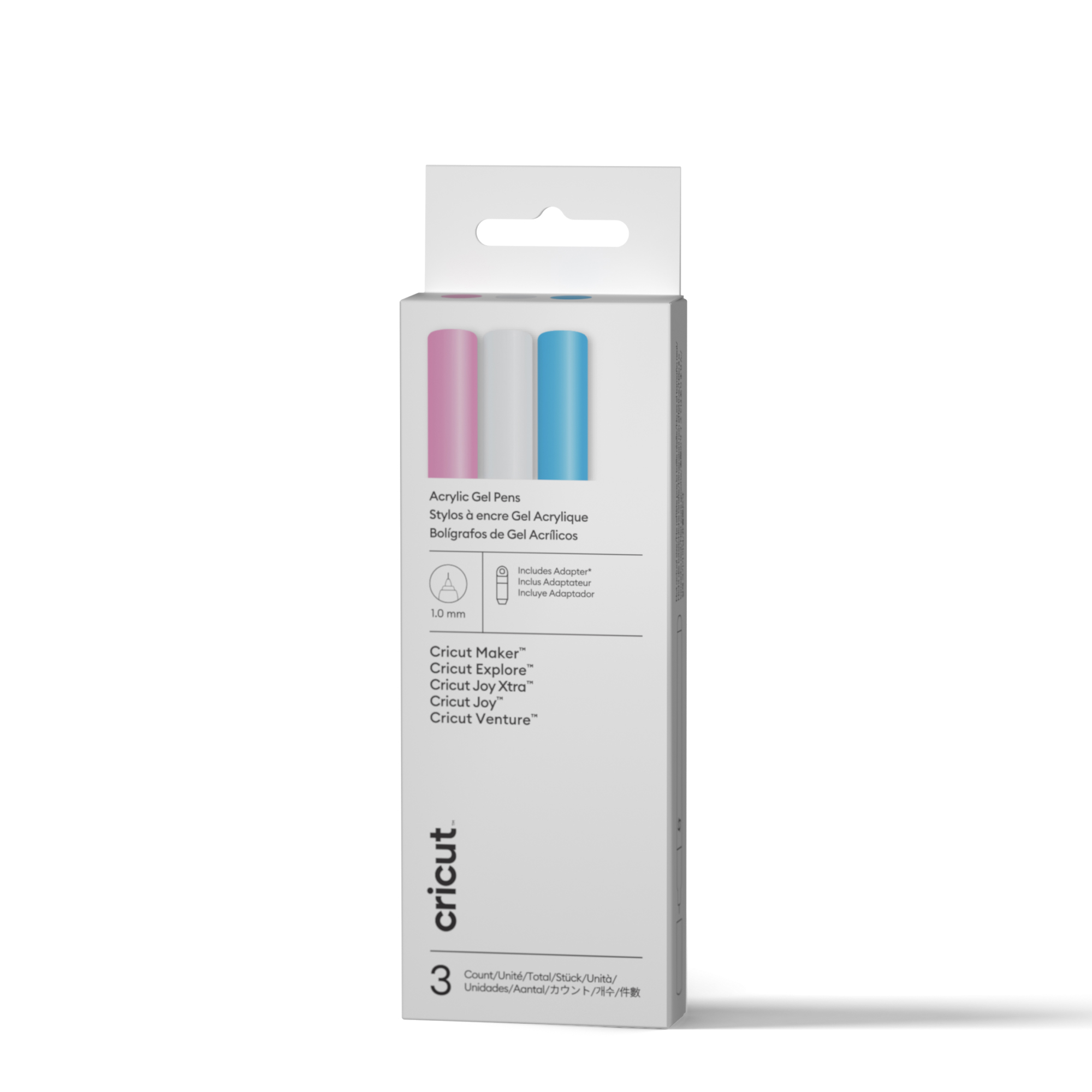 Stylos à encre gel acrylique, 1,0 mm (3 unités) + adaptateur | Cricut Shop
